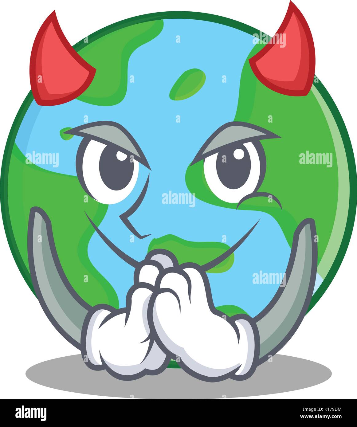 Devil world globe character hi-res stock photography and images - Alamy