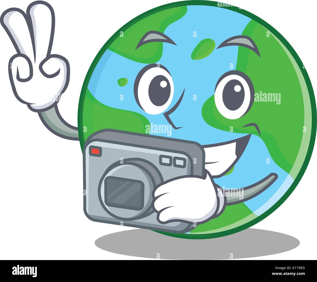Photography world globe character cartoon Stock Vector Image & Art - Alamy