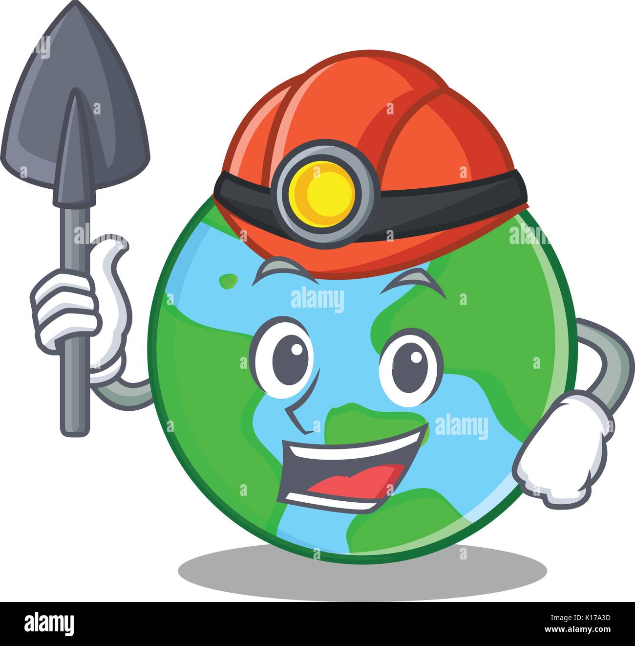 Miner world globe character cartoon Stock Vector Image & Art - Alamy