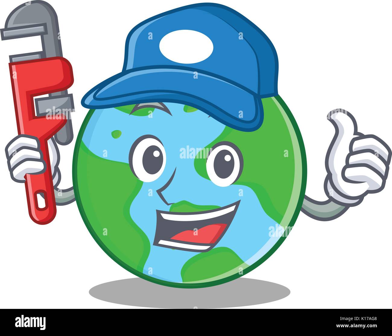 Plumber world globe character cartoon Stock Vector Image & Art - Alamy