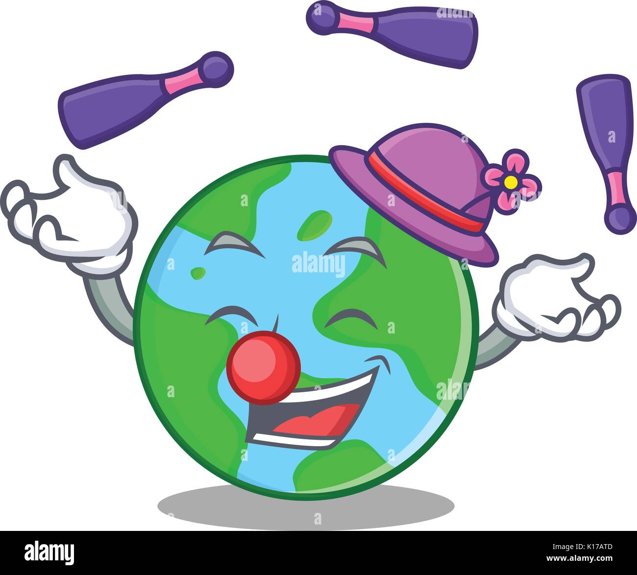 Juggling world globe character cartoon Stock Vector Image & Art - Alamy