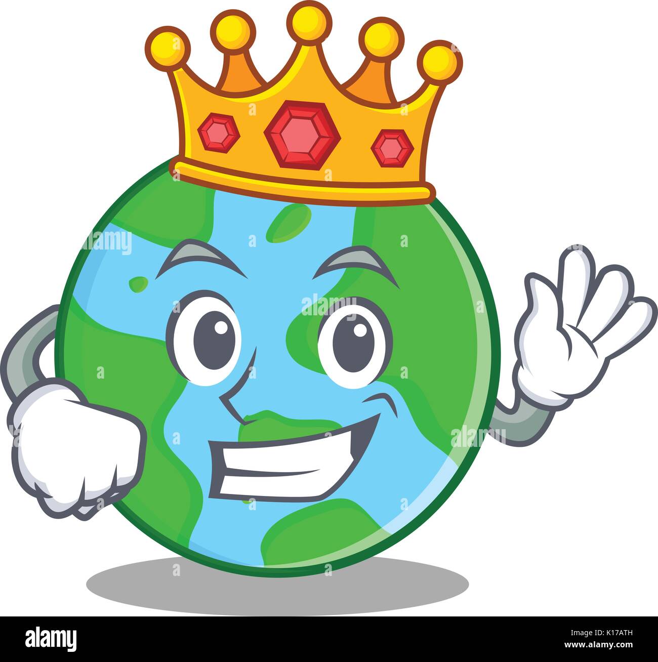 King world globe character cartoon Stock Vector Image & Art - Alamy