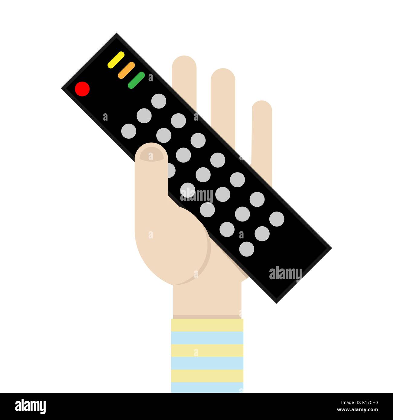 Hand holding remote control.Vector isolated Stock Vector Image & Art ...