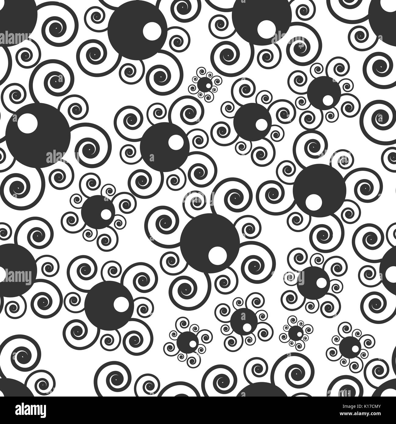 Abstract seamless pattern.Black and white vector illustration Stock ...