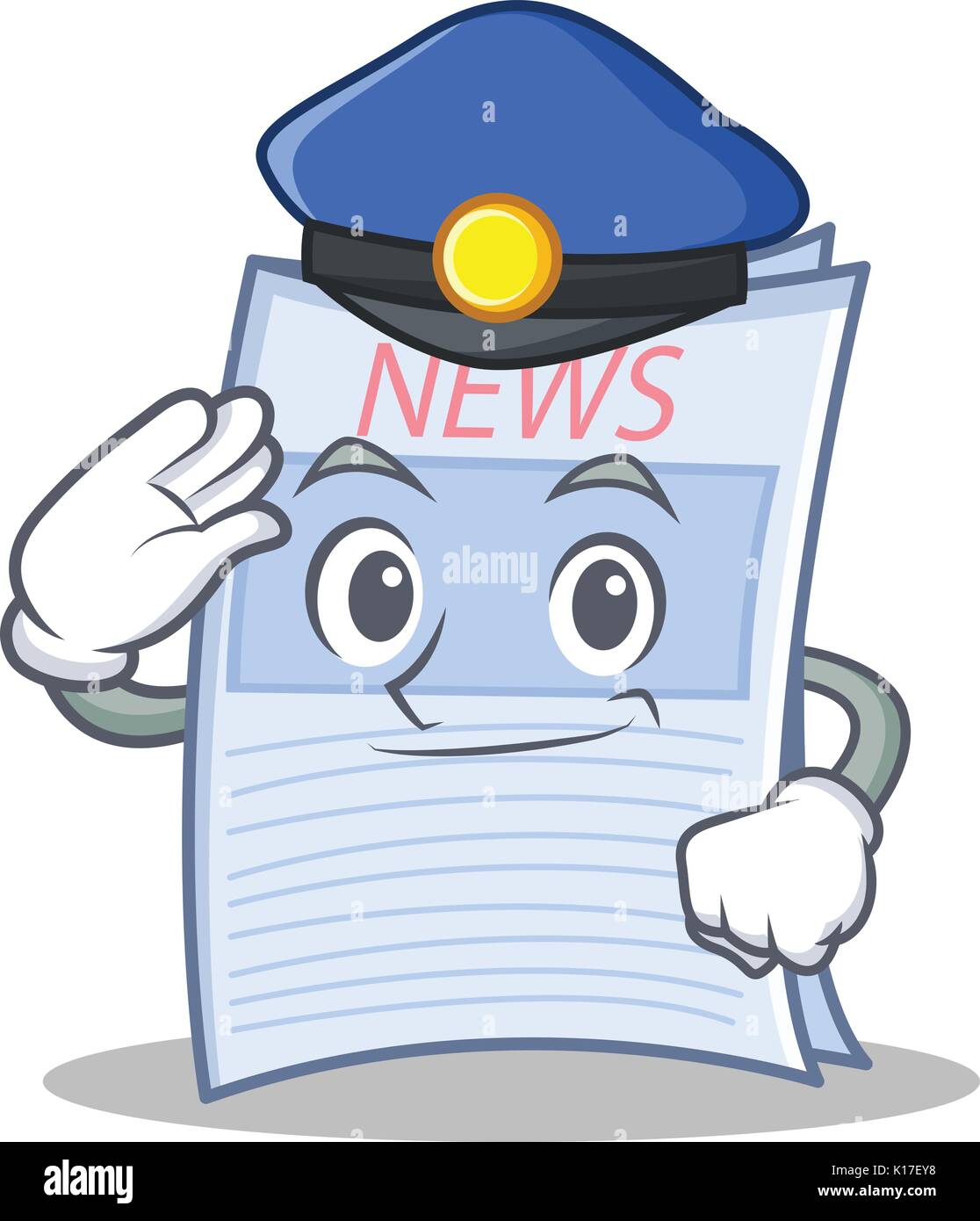Police newspaper character cartoon style Stock Vector Image & Art - Alamy