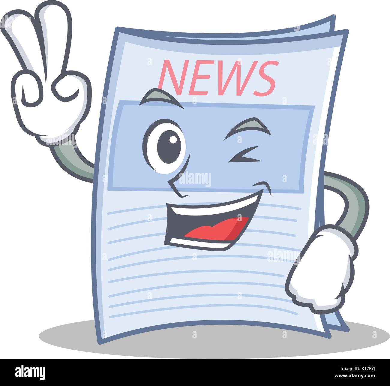 Two finger newspaper character cartoon style Stock Vector Image & Art ...