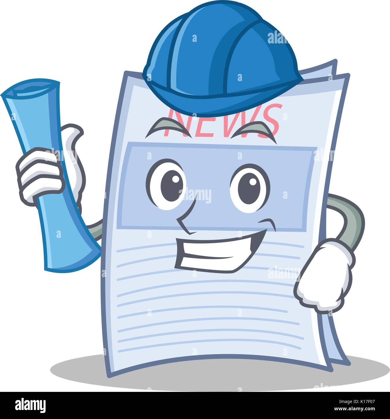Architect newspaper character cartoon style Stock Vector Image & Art ...