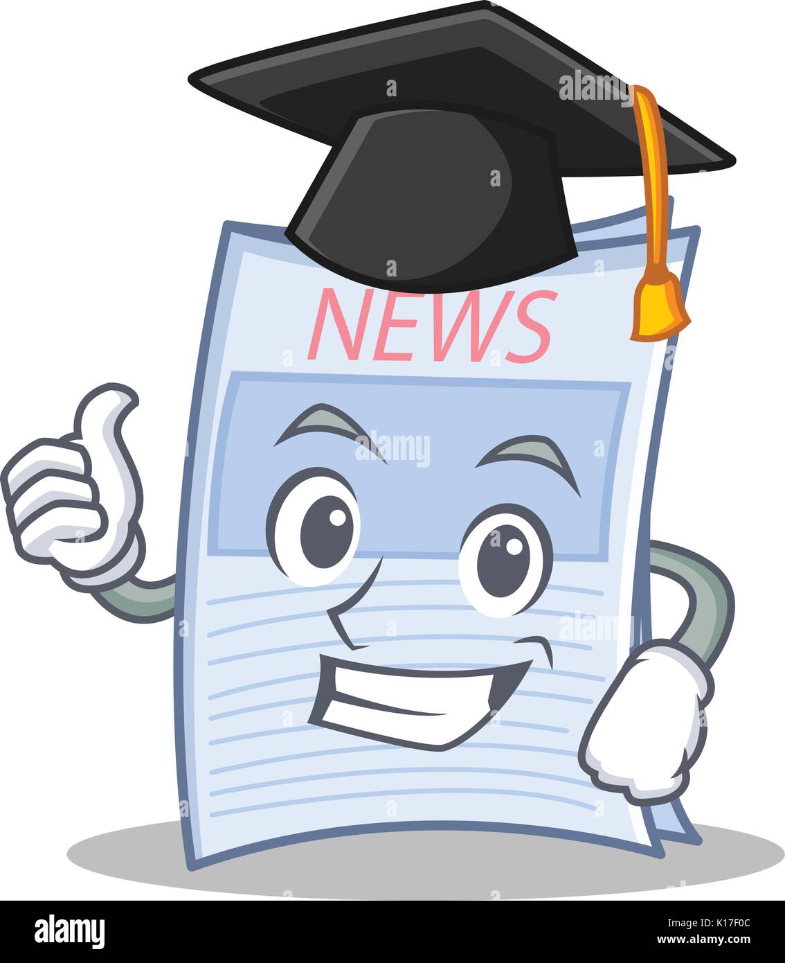 Graduation newspaper character cartoon style Stock Vector Image & Art ...