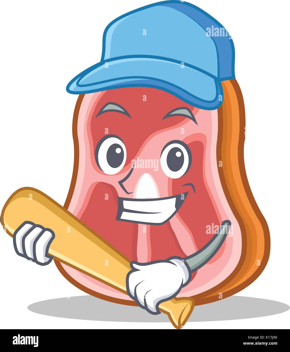 Playing baseball meat character cartoon food Stock Vector Image & Art ...