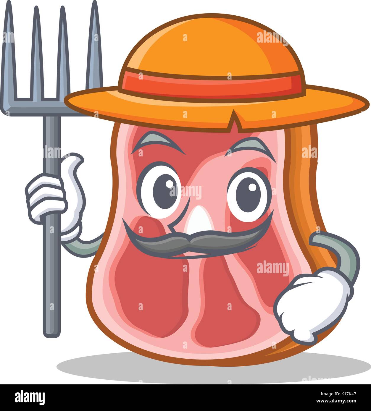 Farmer meat character cartoon food Stock Vector Image & Art - Alamy