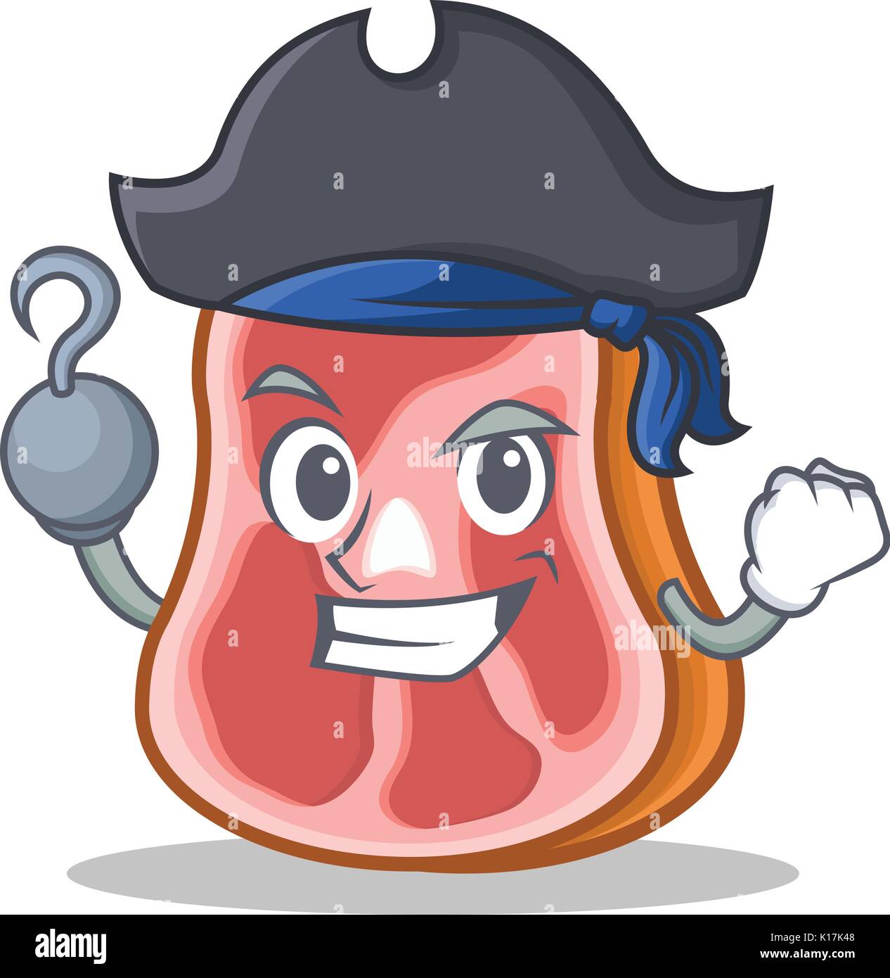 Pirate meat character cartoon food Stock Vector Image & Art - Alamy