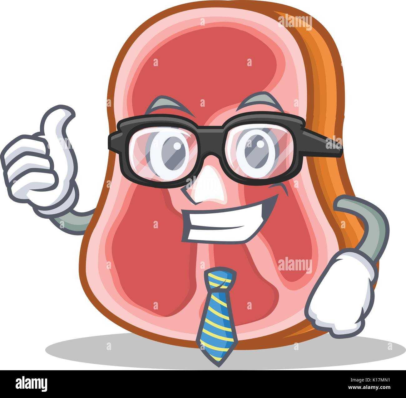 Businessman meat character cartoon food Stock Vector Image & Art - Alamy