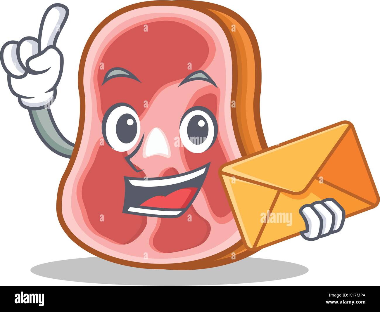 With envelope meat character cartoon food Stock Vector Image & Art - Alamy
