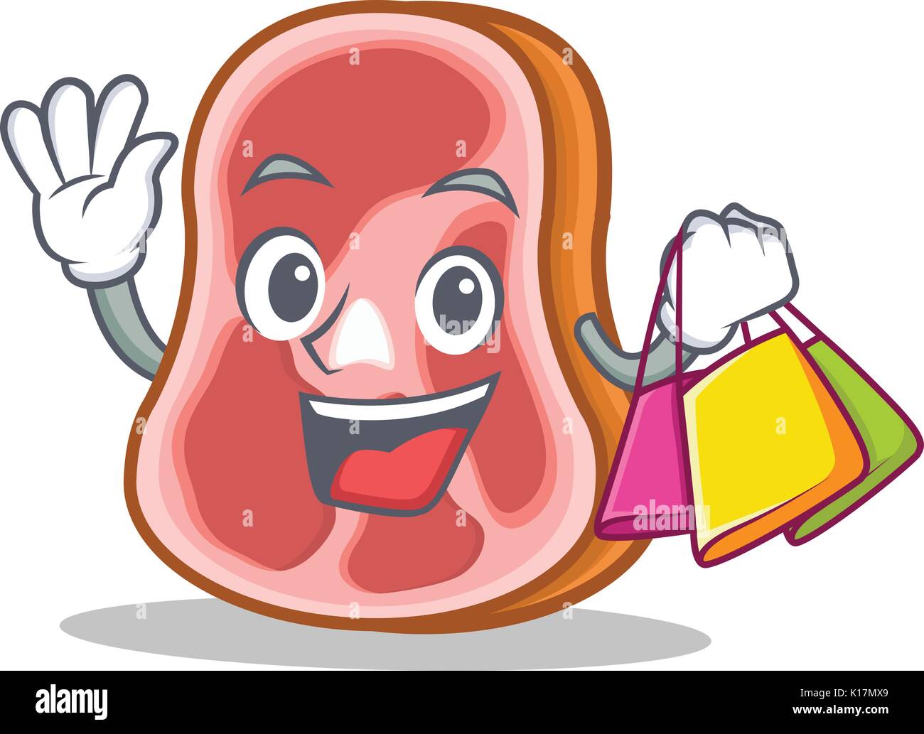 Shopping meat character cartoon food Stock Vector Image & Art - Alamy
