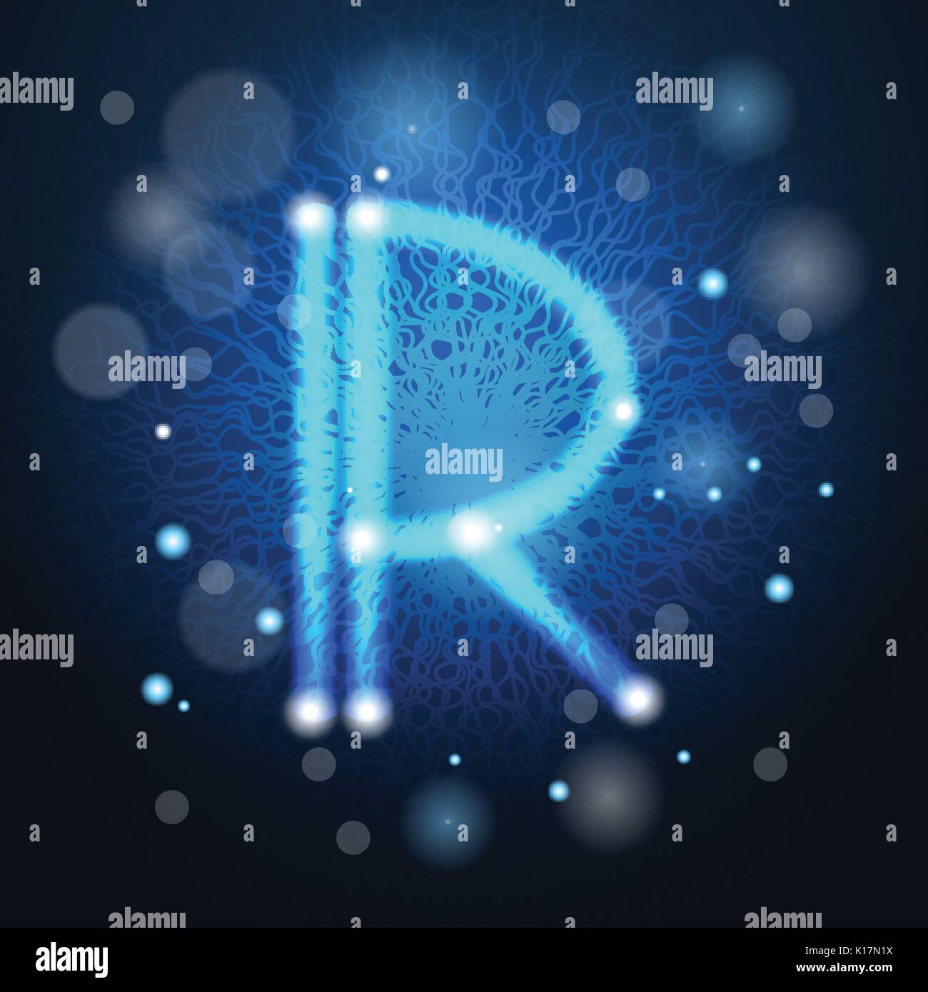 Neon Letter Capital Alphabet Text Lettering Stock Vector Image & Art ...