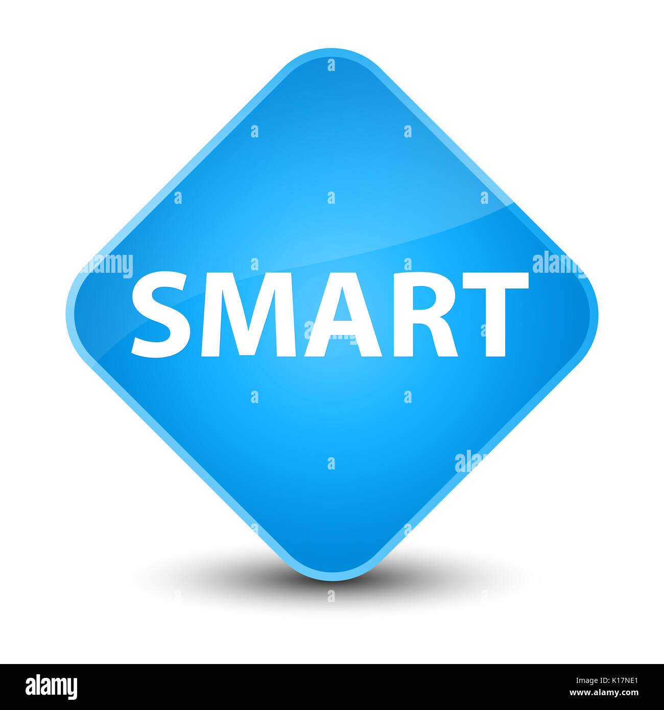 Smart isolated on elegant cyan blue diamond button abstract ...