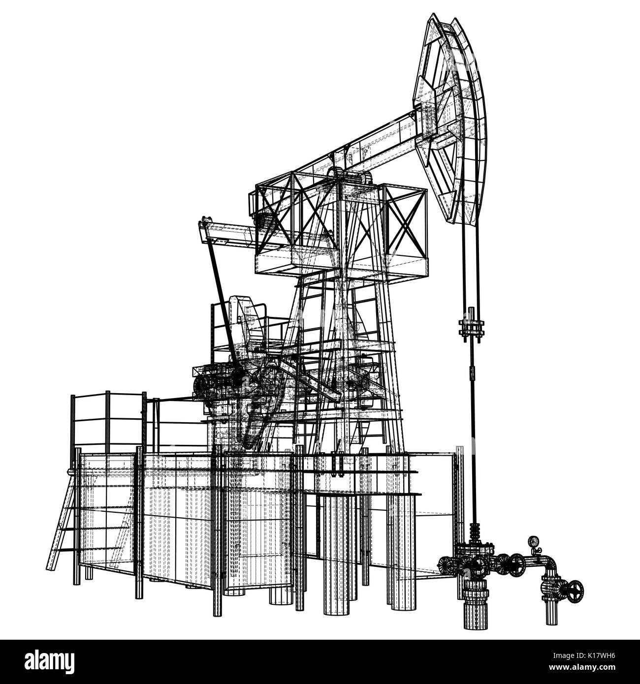 Oil pump gas production in Stock Vector Images - Alamy