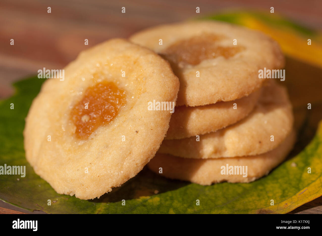 Homemade mixed fruit Jam cookie Stock Photo - Alamy