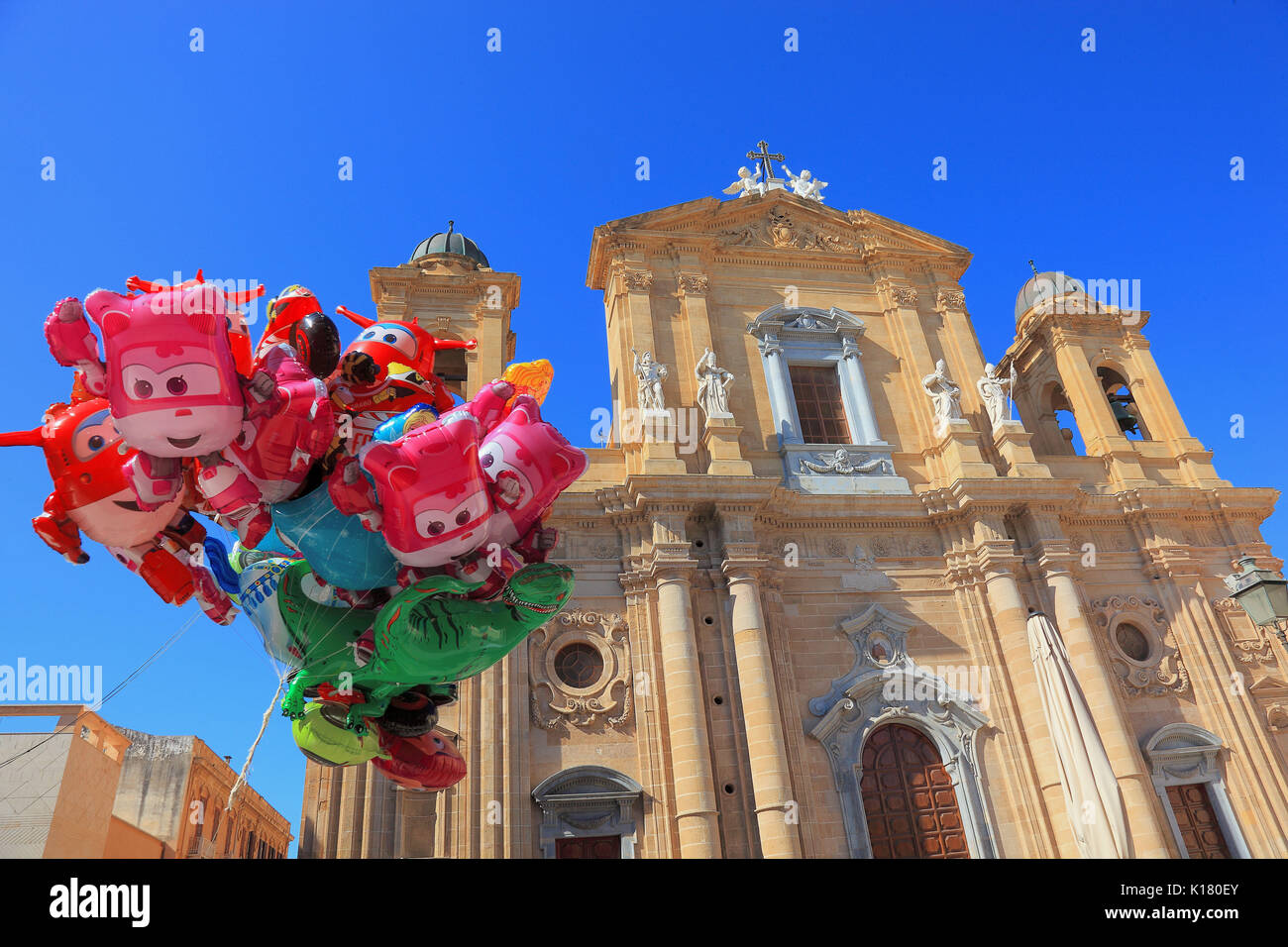 Sicily, Old Town of Marsala, the Cathedral, Duomo, Chiesa Madre in the ...