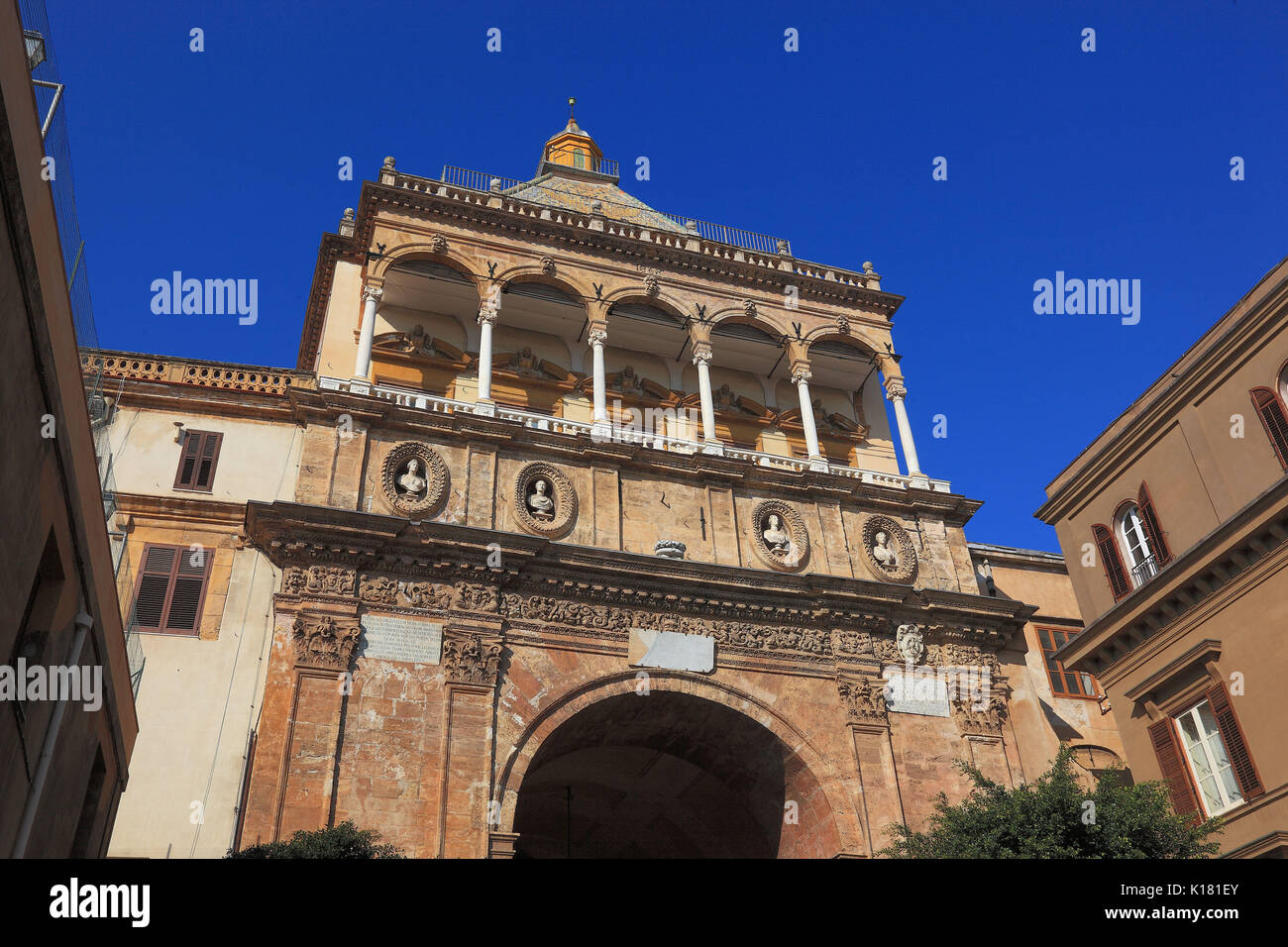 Sicily, City of Palermo, Porta Nuova, New Gate, city gate at the north ...