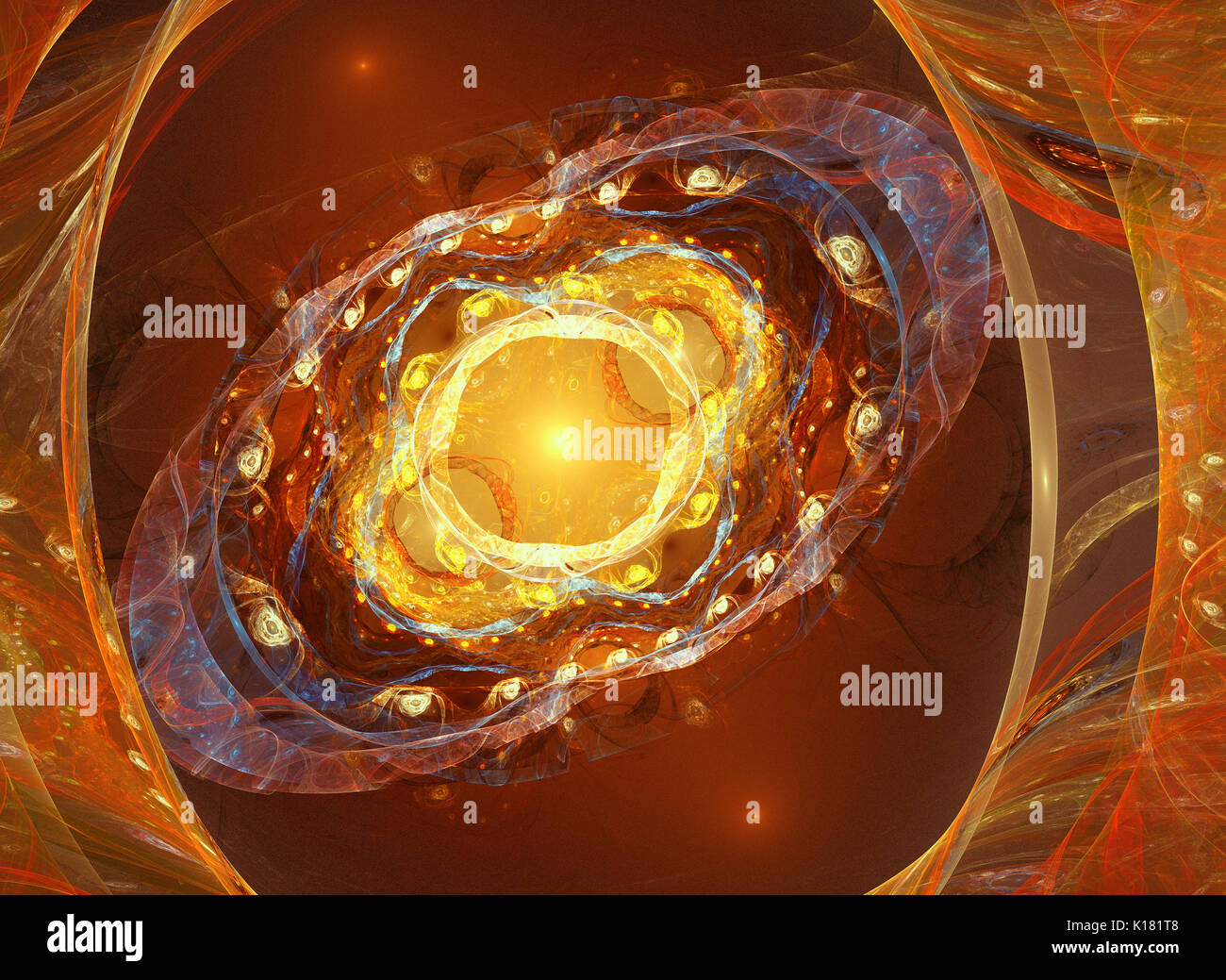 Colorful fractal with the cosmic pattern of the universe. A digital ...