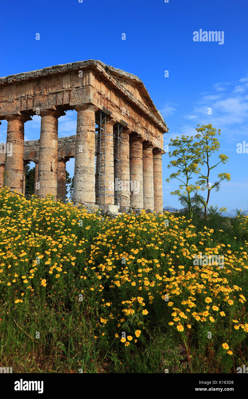 Sicily, Temple of Hera or Doric temple of Segesta in the former ancient ...