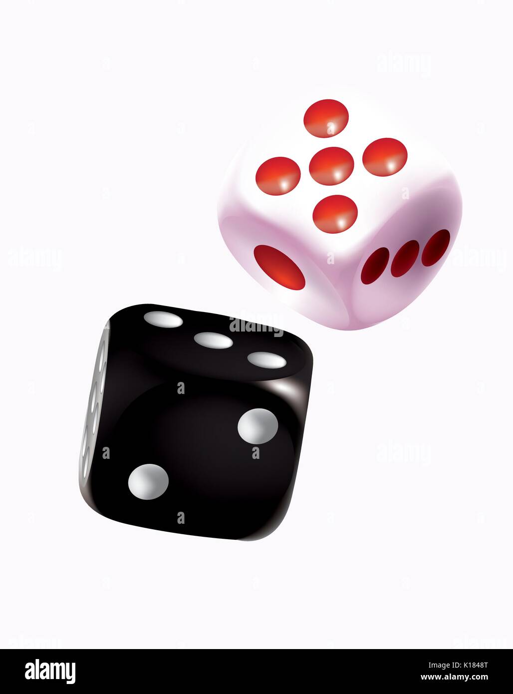 Dices with color dots numbers isolated Stock Vector Image & Art - Alamy
