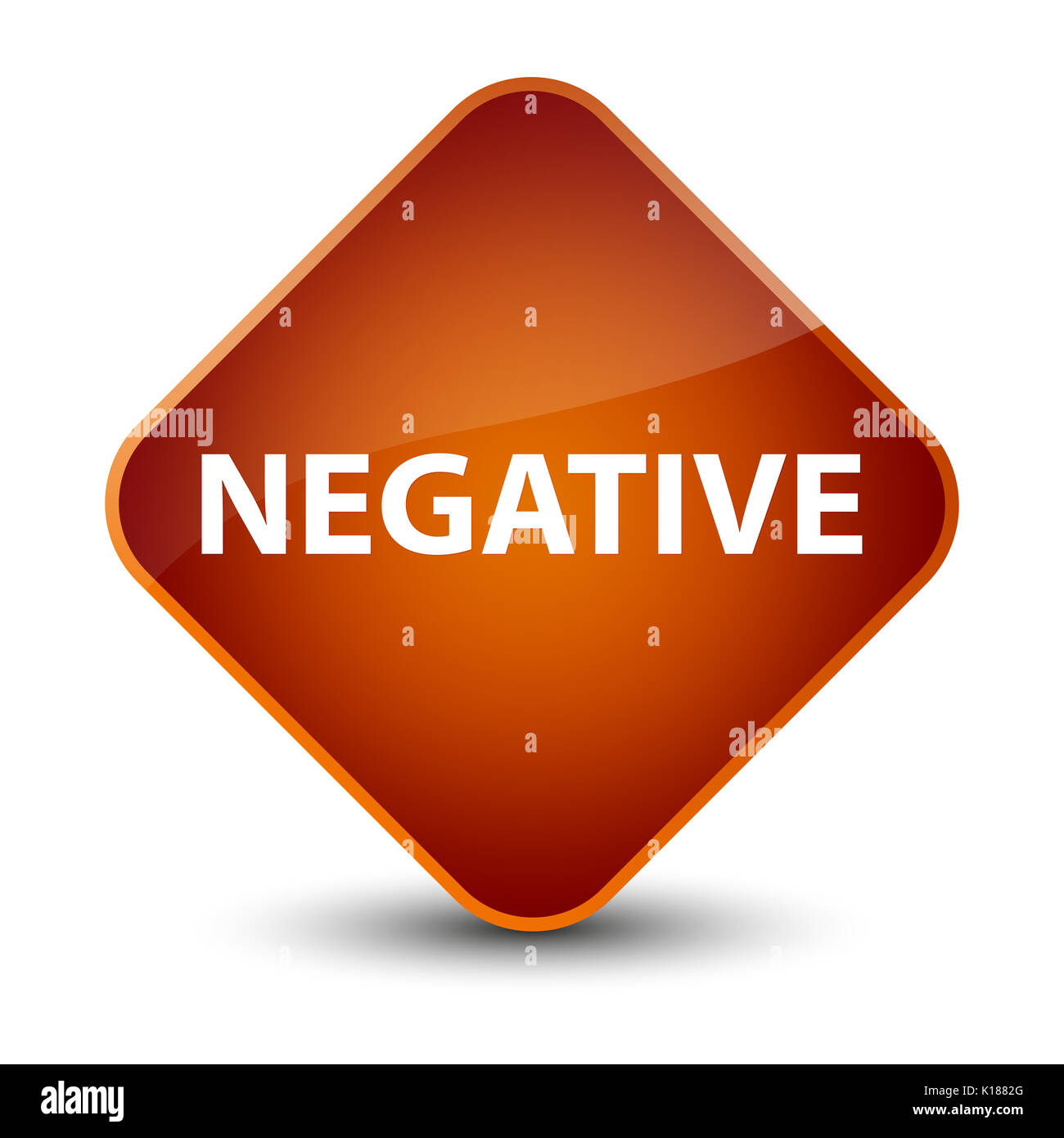 Negative isolated on elegant brown diamond button abstract illustration ...