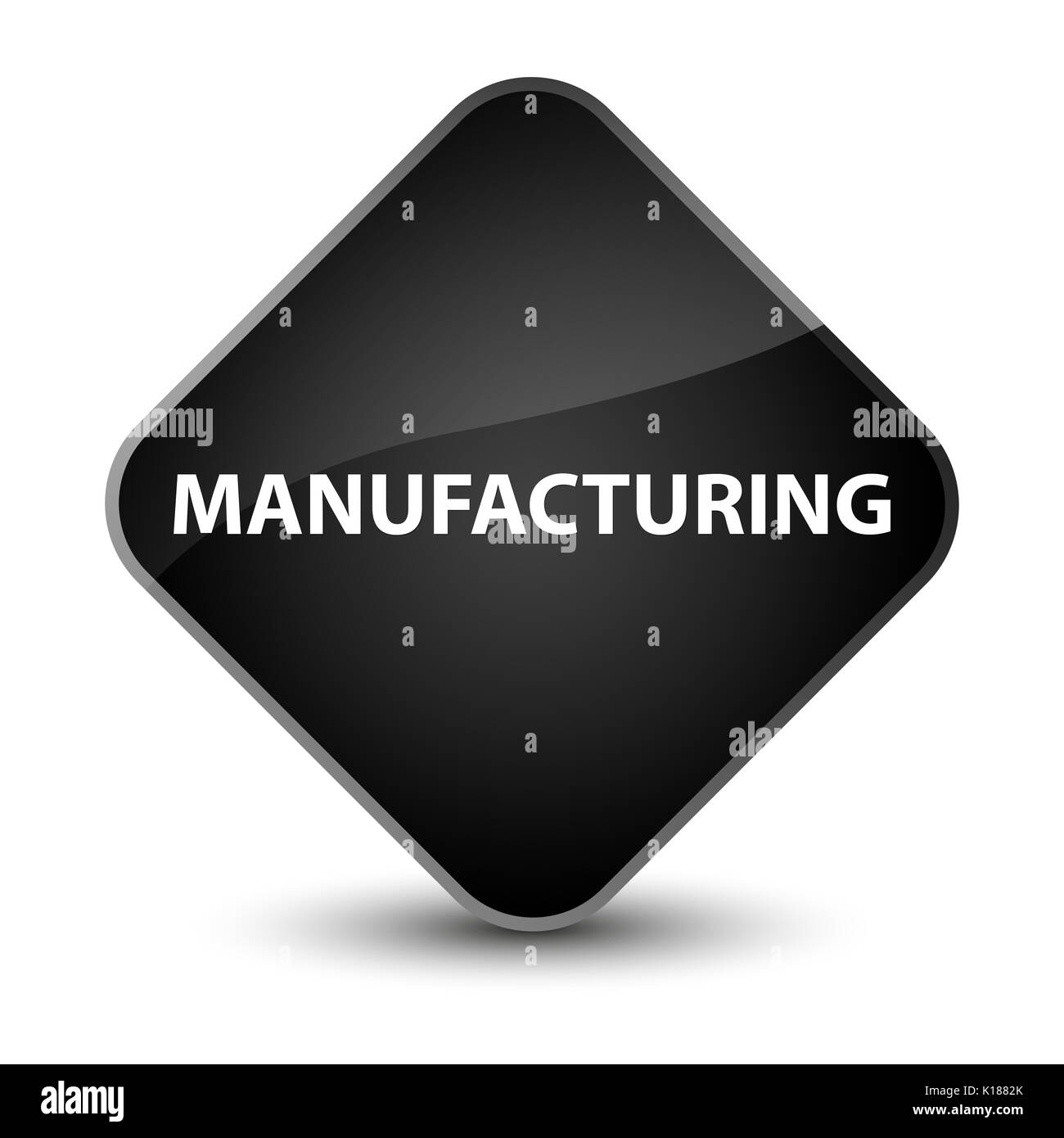 Manufacturing isolated on elegant black diamond button abstract ...