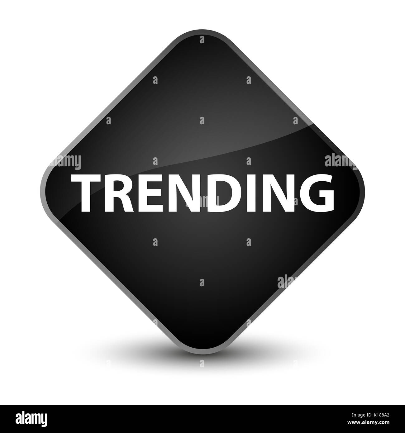 Trending isolated on elegant black diamond button abstract illustration ...