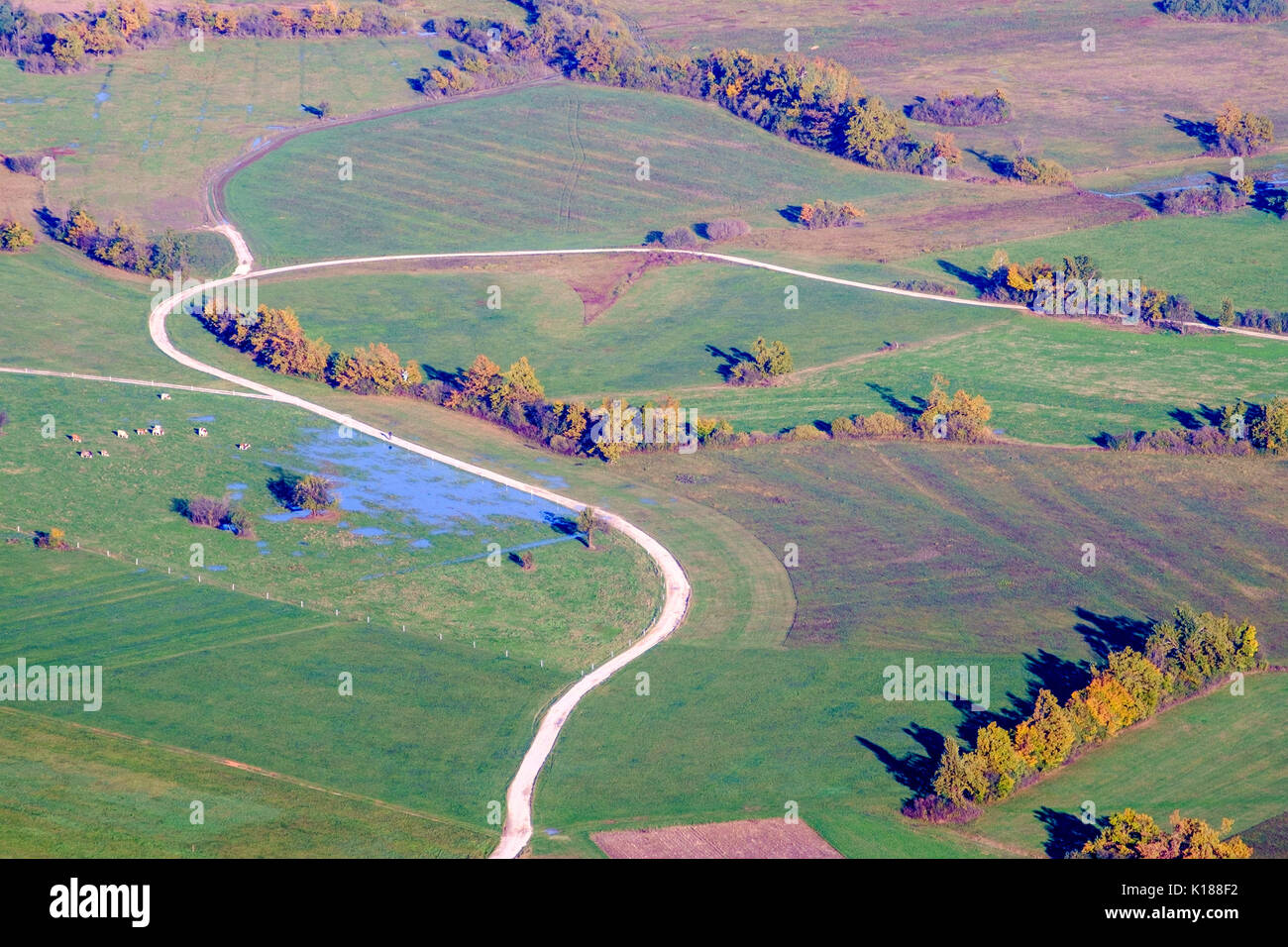 Planinsko polje is a typical karst field that is exposed to floods of ...