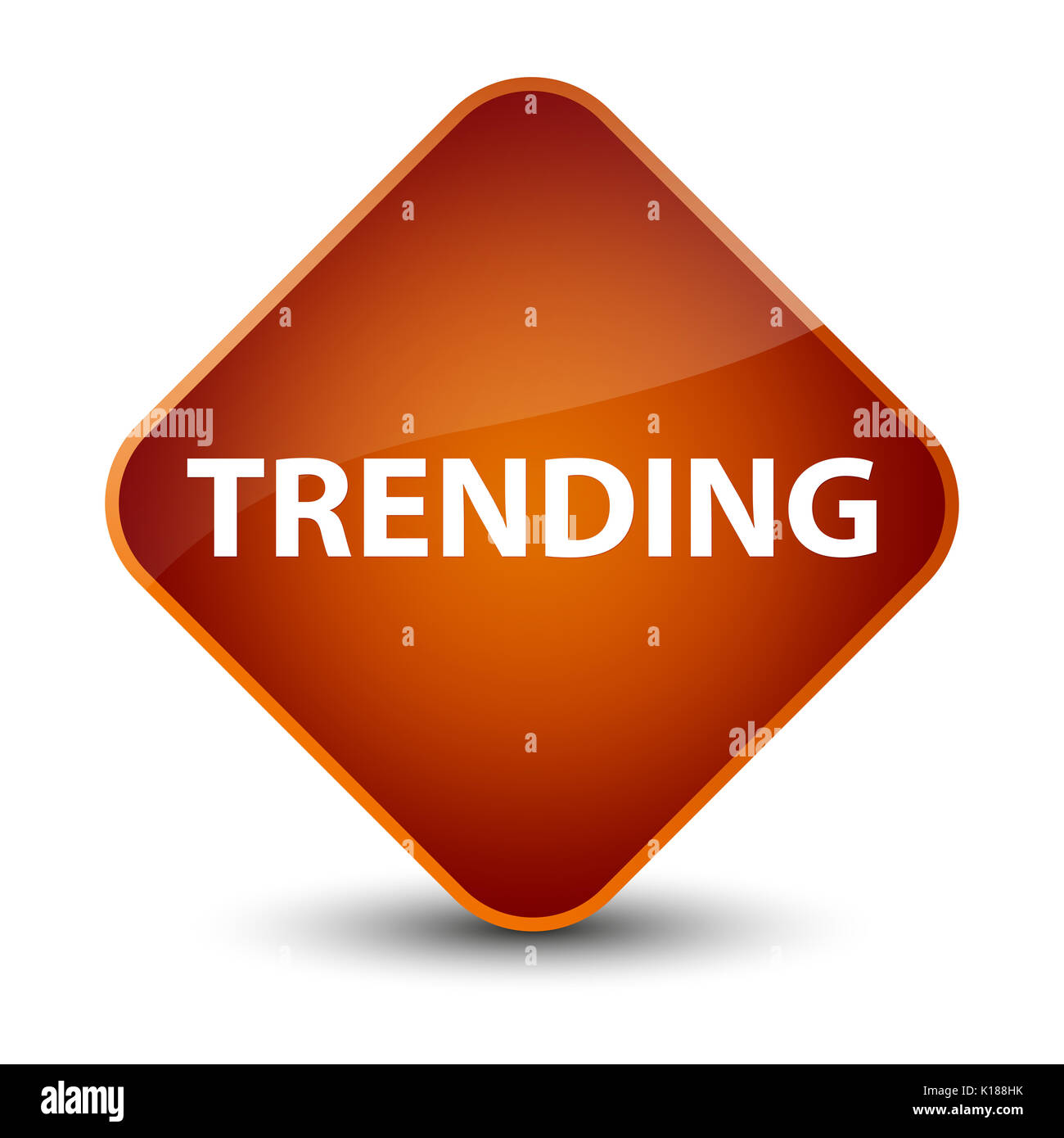 Trending isolated on elegant brown diamond button abstract illustration ...