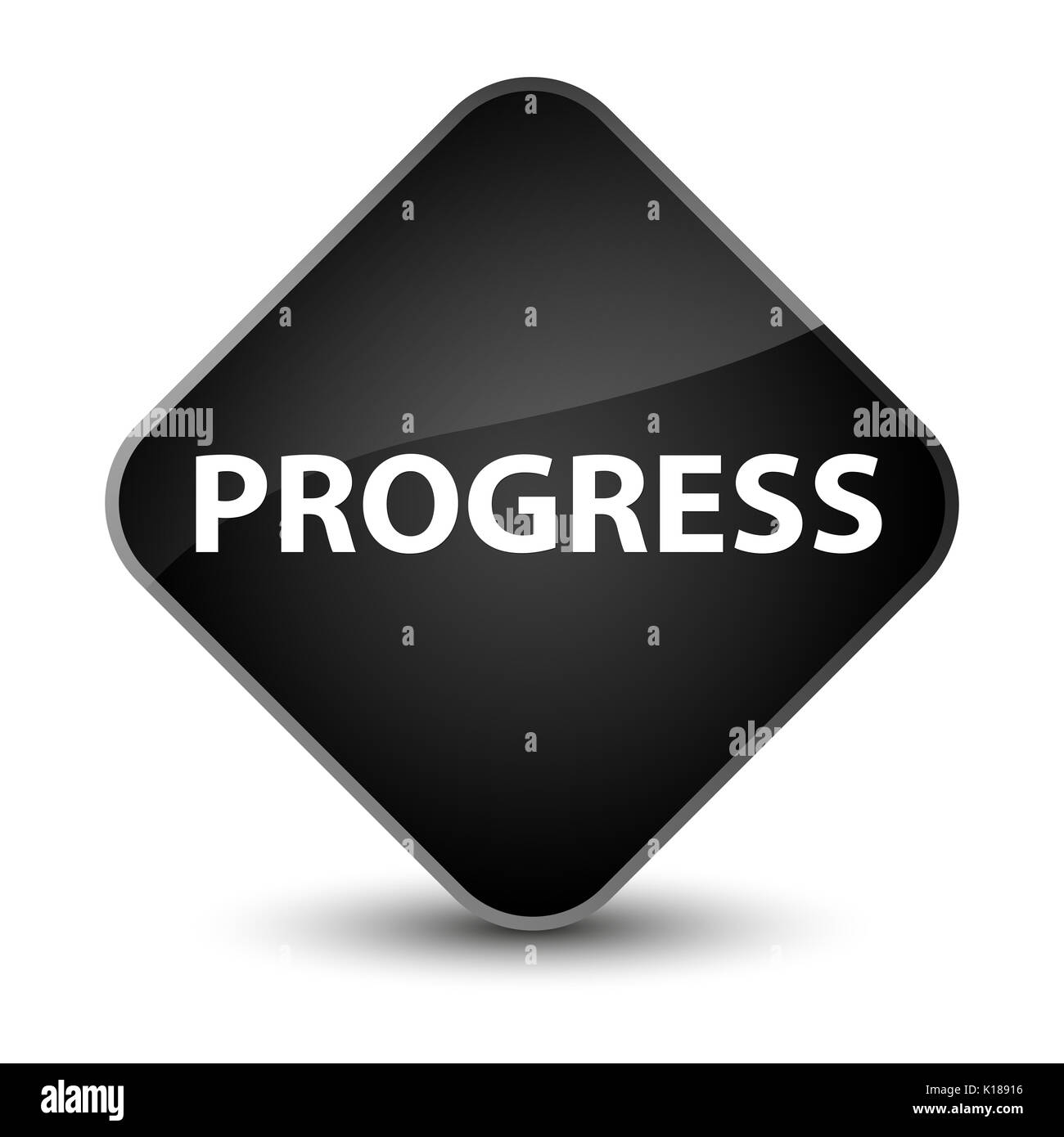 Progress isolated on elegant black diamond button abstract illustration ...