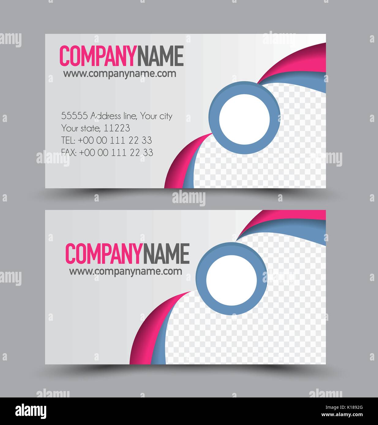 Business card design set template for company corporate style. Vector ...