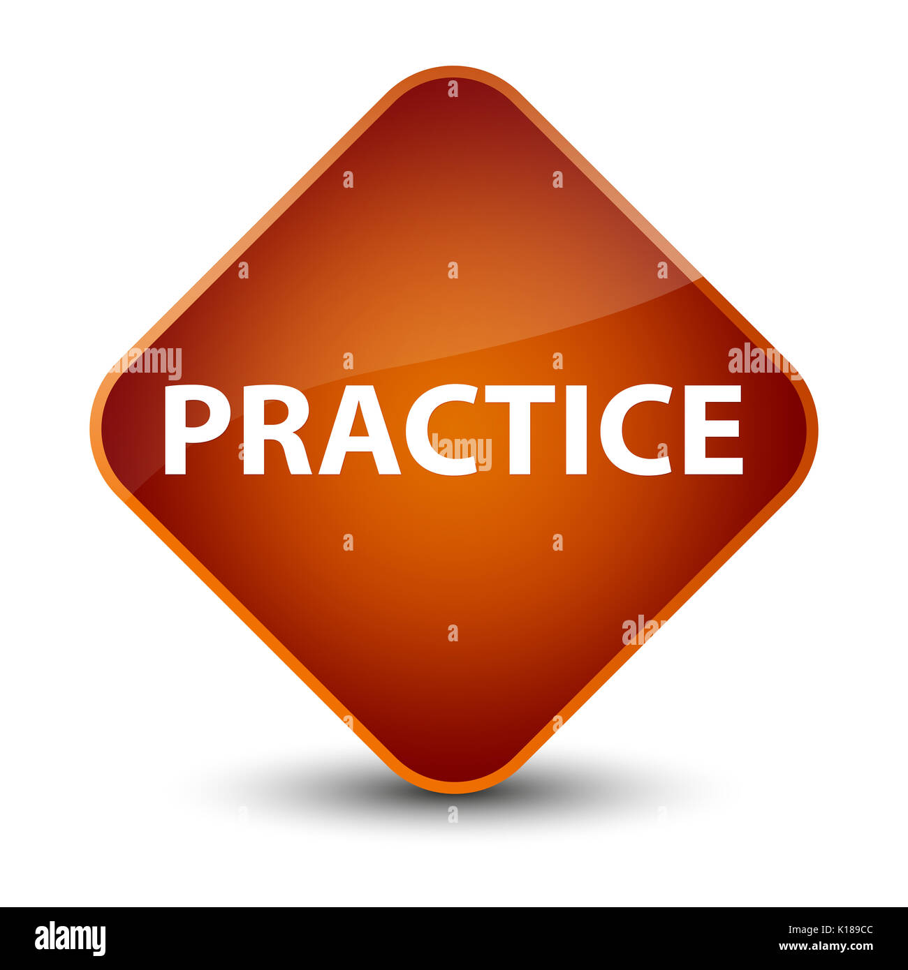 Practice isolated on elegant brown diamond button abstract illustration ...