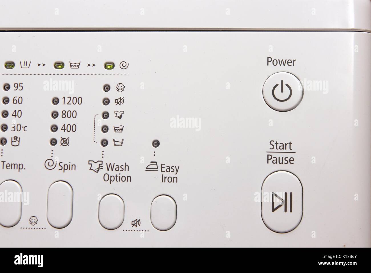Control panel of wash machine Stock Photo - Alamy