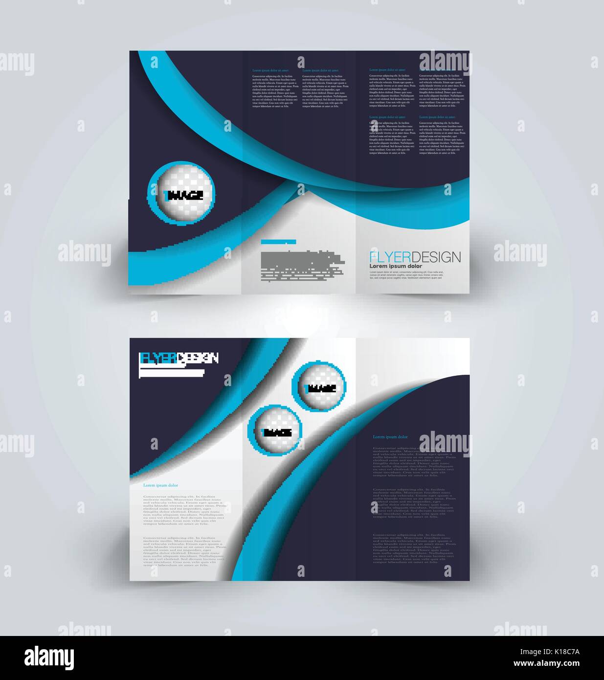 Brochure tri-fold design template for business, education ...
