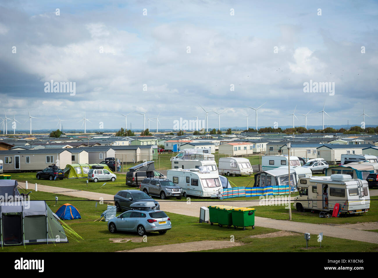 Campsite at Camber Sands, East Sussex, UK Stock Photo - Alamy