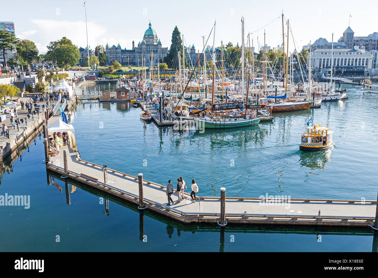 The inner harbour harbor Victoria boats boat capital of British ...