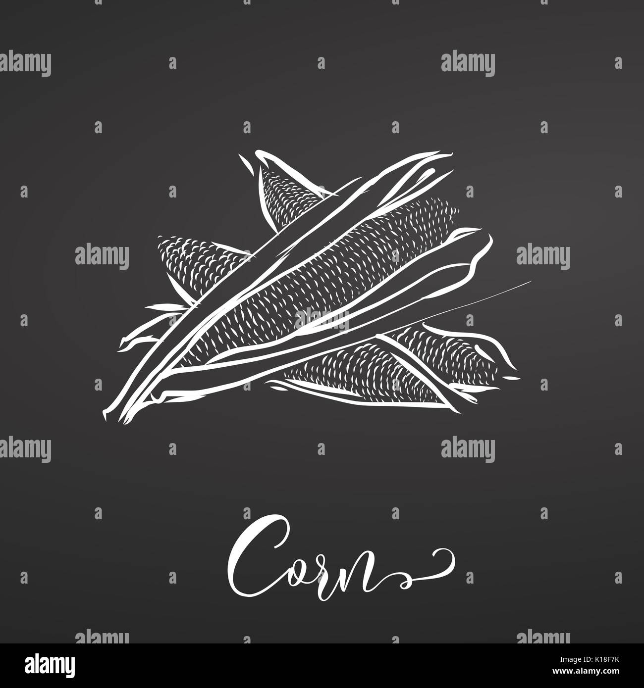 Black corn on white Stock Vector Images - Alamy