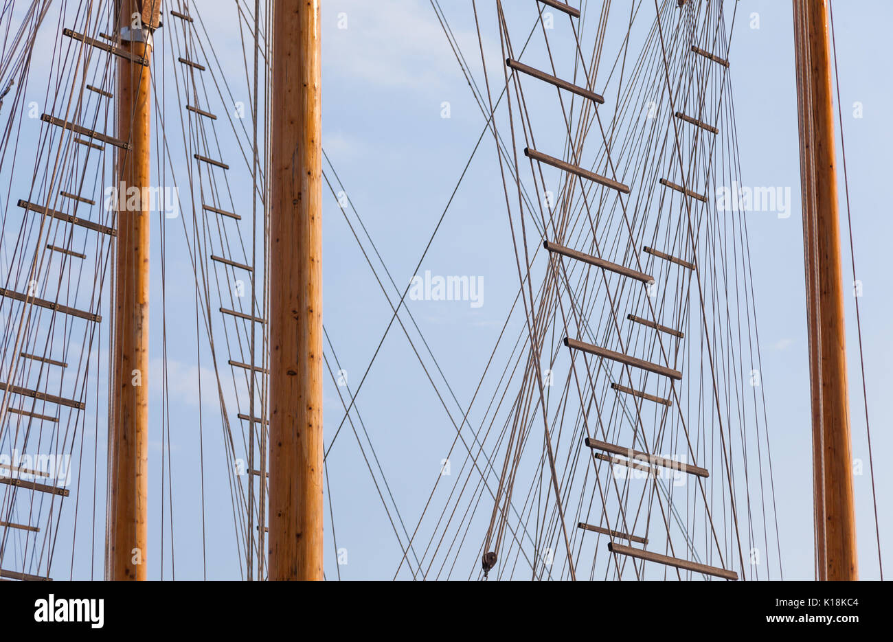 Masts and ropes Stock Photo - Alamy