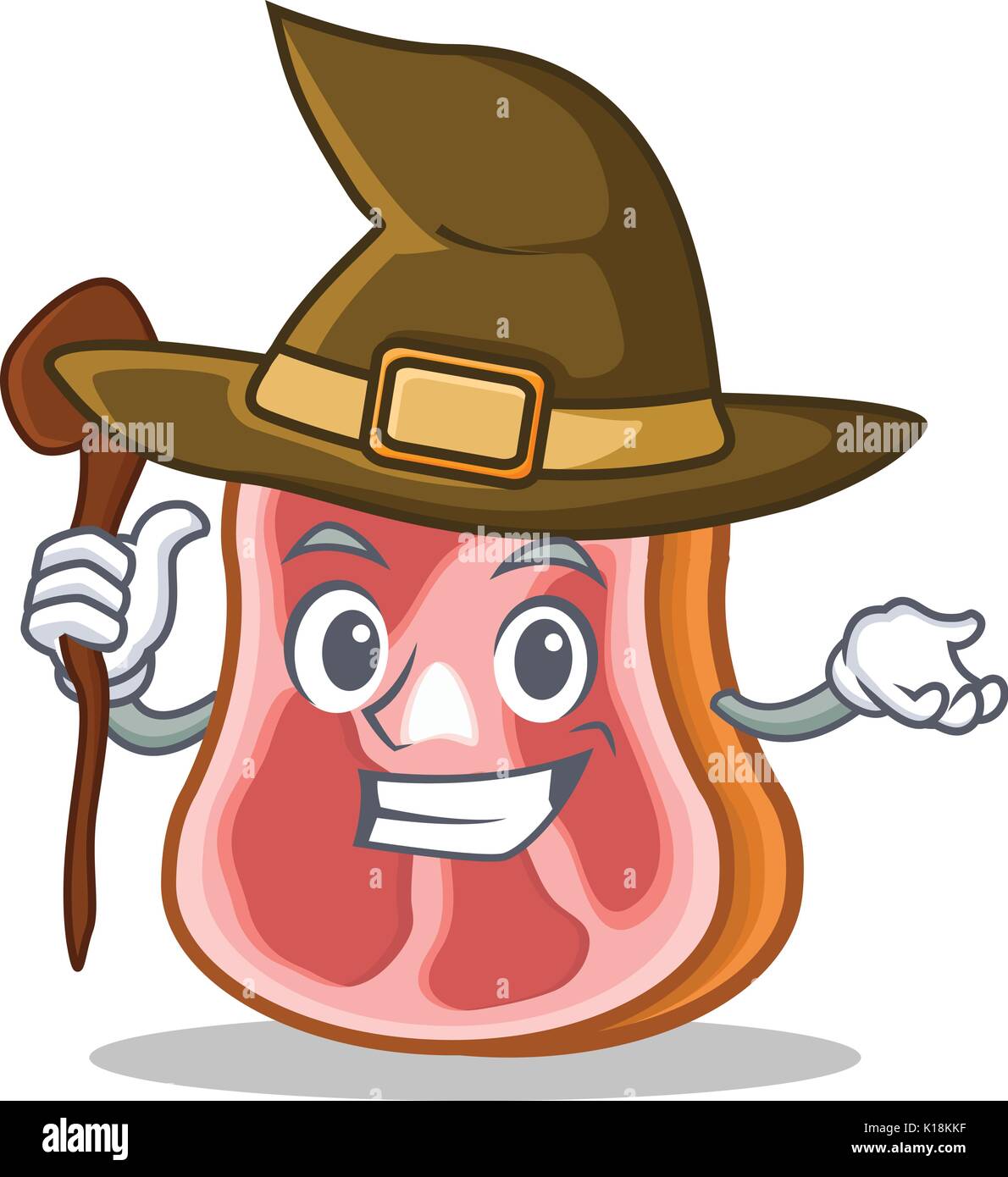 Witch meat character cartoon food Stock Vector Image & Art - Alamy