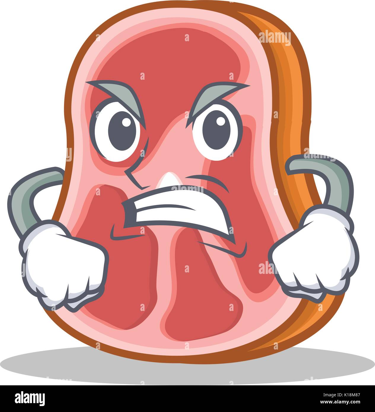 Angry meat character cartoon food Stock Vector Image & Art - Alamy
