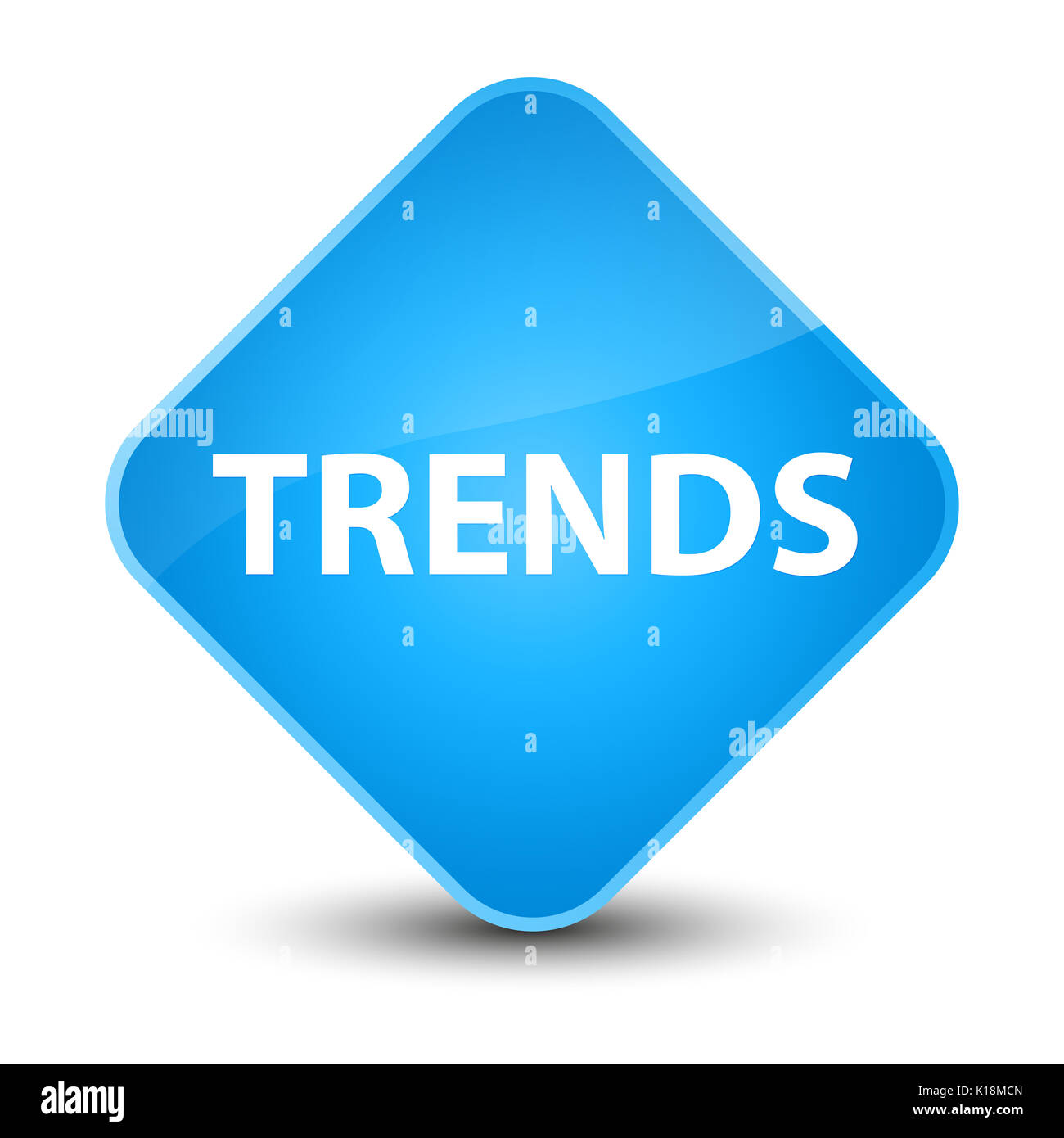 Trends isolated on elegant cyan blue diamond button abstract ...