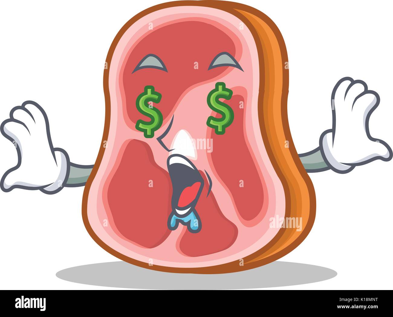 Money eye meat character cartoon food Stock Vector Image & Art - Alamy