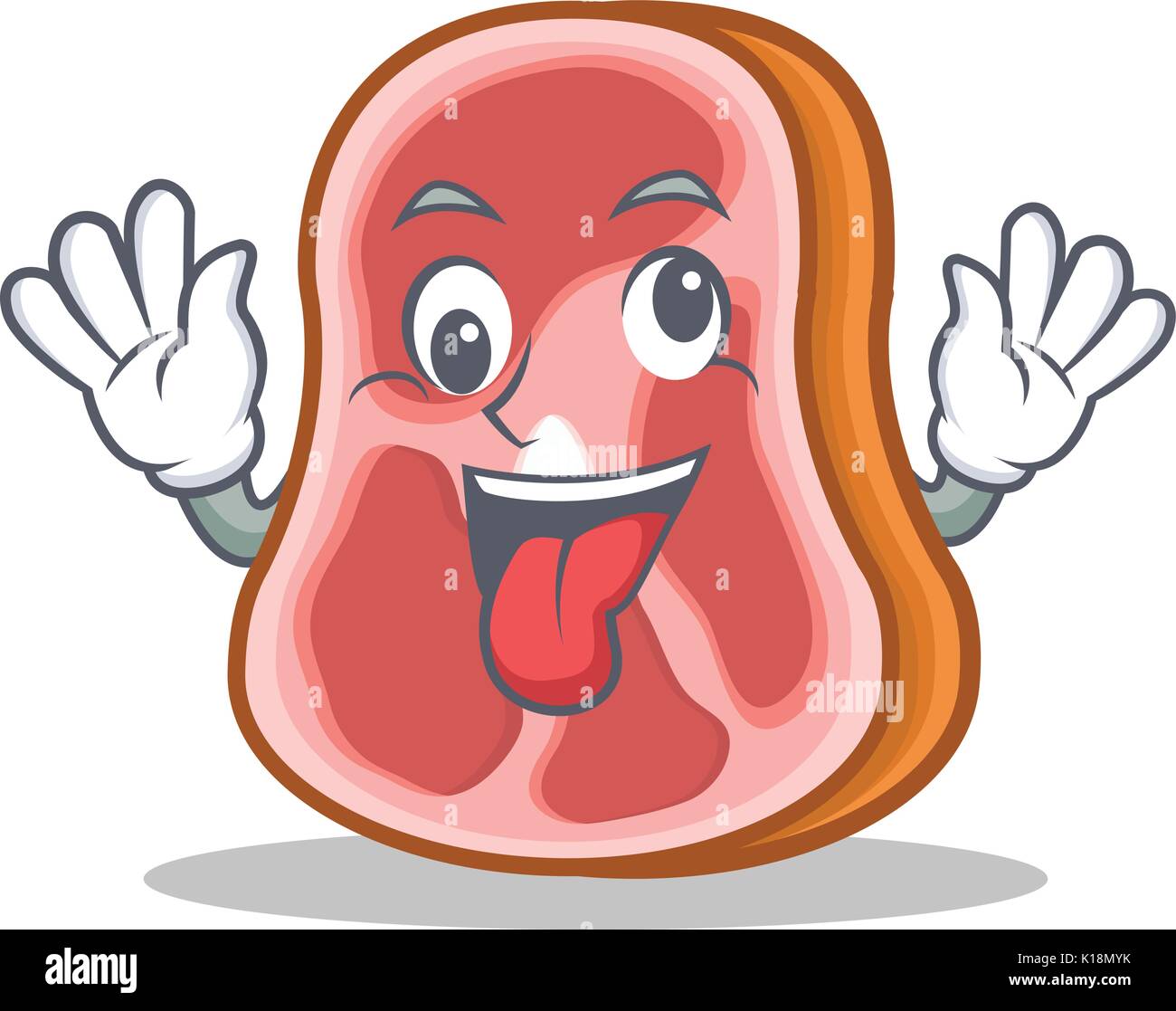 Crazy meat character cartoon food Stock Vector Image & Art - Alamy