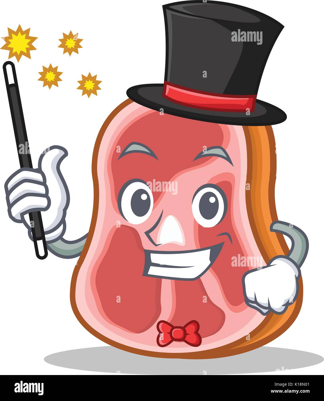 Magician meat character cartoon food Stock Vector Image & Art - Alamy