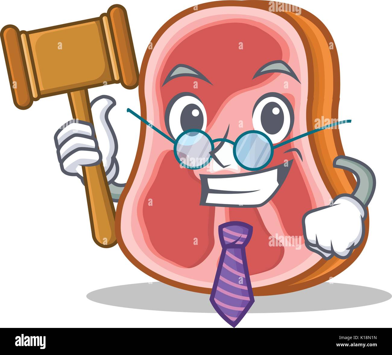 Judge meat character cartoon food Stock Vector Image & Art - Alamy