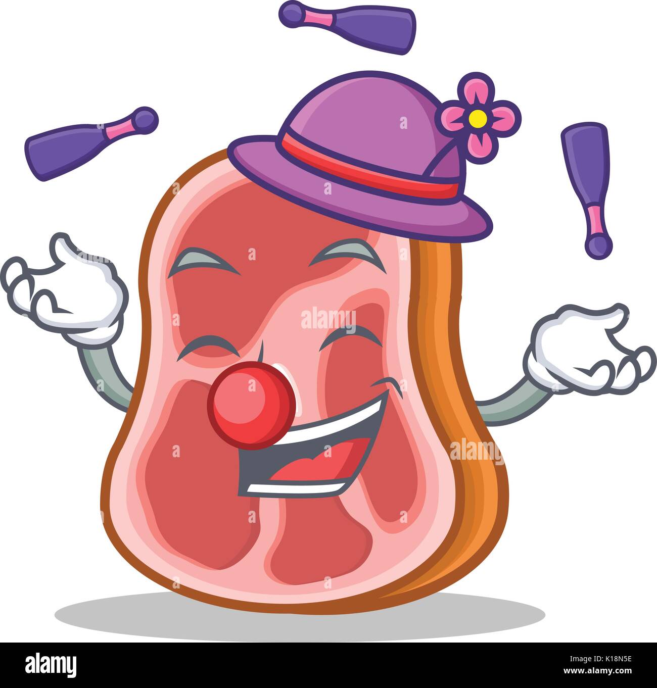 Cartoon Character Meat Steak Happy High Resolution Stock Photography ...