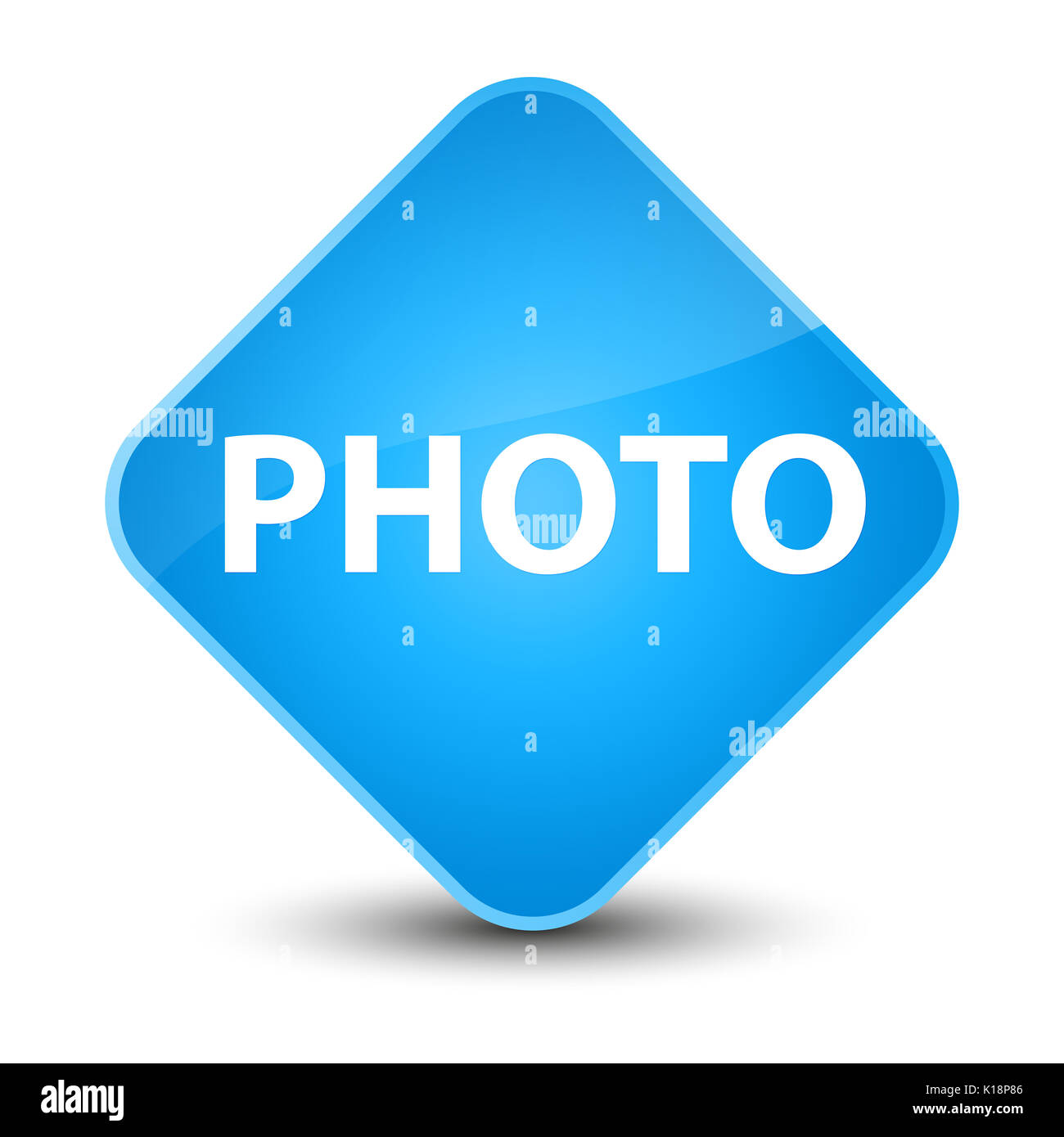 Photo isolated on elegant cyan blue diamond button abstract ...